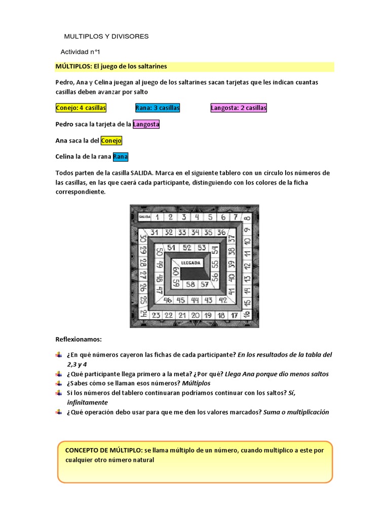 Multiplos y Divisores | PDF | División (Matemáticas) | Números