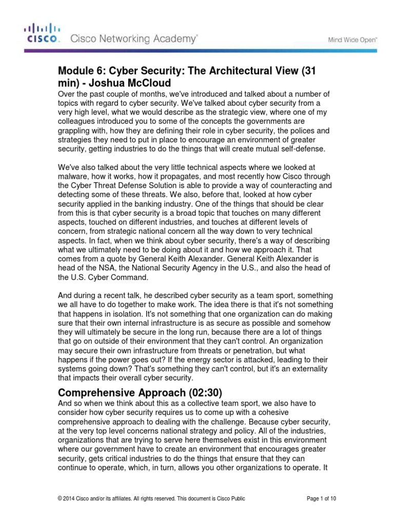 Cyber Security - The Architectural View | PDF | Computer Security ...