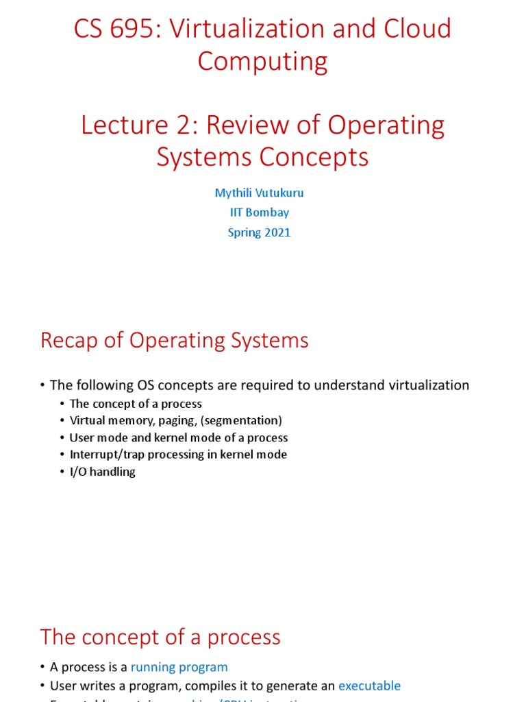 02 Os Review Pdf Operating System Process Computing