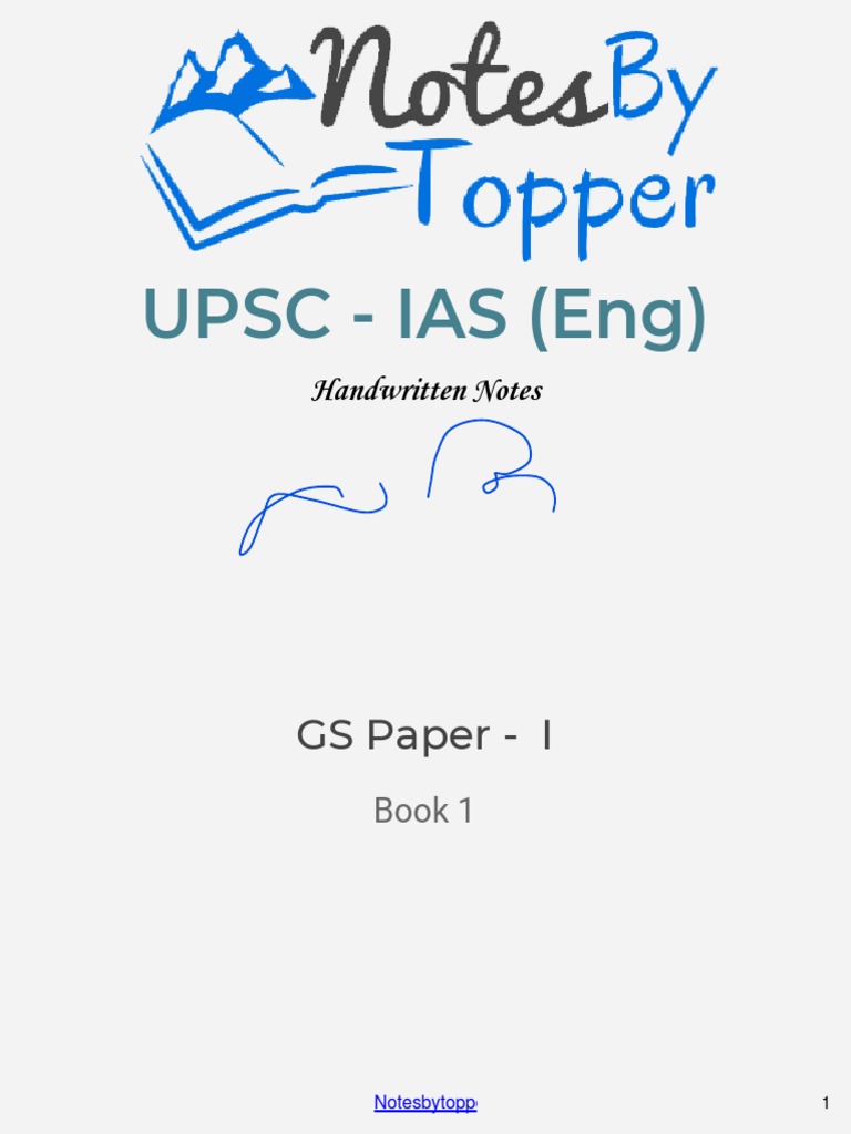 UPSC GS Paper 1 Handwritten Notes | PDF