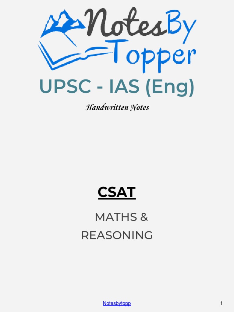 CSAT BOOK 2 Esjbmr 1 9flmpj | PDF | Mathematics