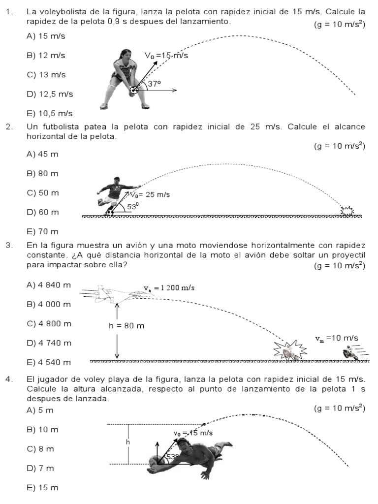 Caida Libre | PDF | Proyectiles | Obús