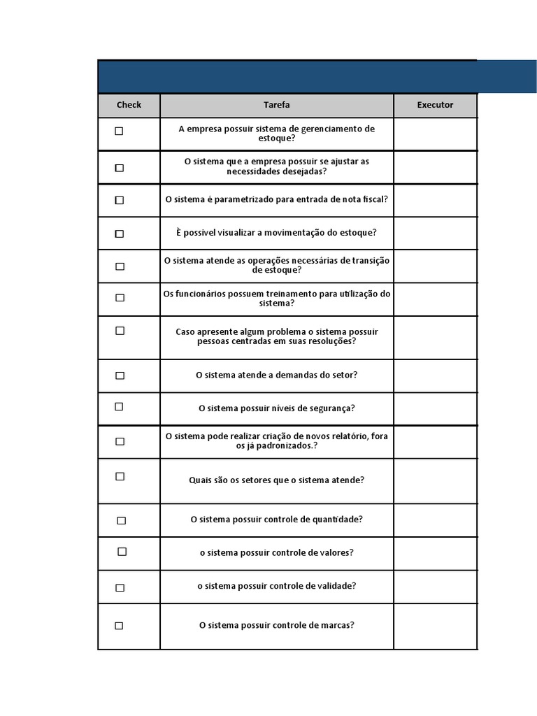 Checklist - Modelo | PDF | Business