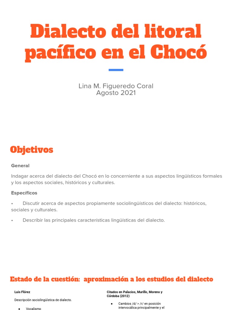 Características del dialecto chocoano | PDF | Dialecto | Sociolingüística