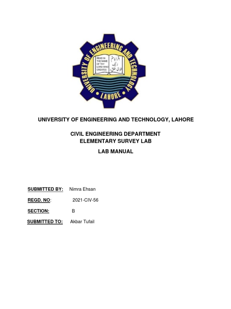 Elementary Survey Lab Manual | PDF | Compass | Surveying