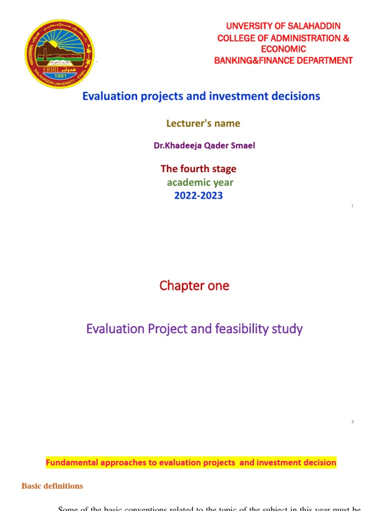 Evaluation Project | PDF | Feasibility Study | Risk