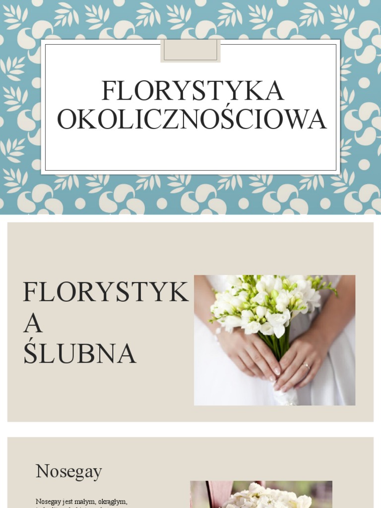 Florystyka Okolicznościowa | PDF