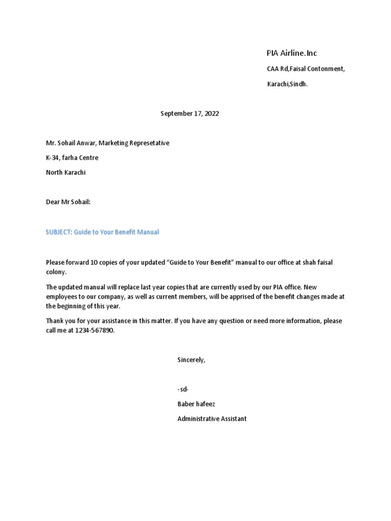 Direct Request Letter | PDF