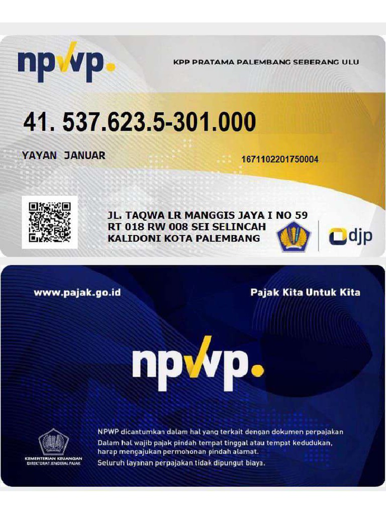 NPWP Yayan | PDF