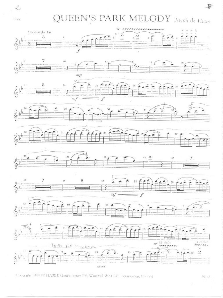 Banda - Queen's Park Melody (Jacob de Haan) - Score y Partes | PDF Banda - Queen's Park Melody (Jacob de Haan) - Score y Partes | PDF