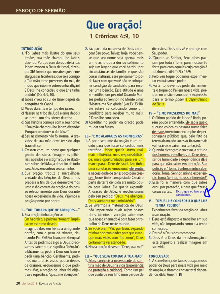 110 Esboços de Sermões.pdf | PDF | Oração | Deus 110 Esboços de Sermões.pdf | PDF | Oração | Deus
