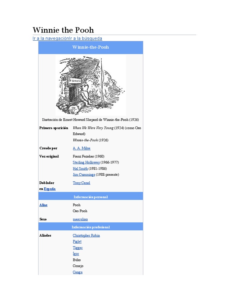 Winnie The Pooh | PDF | Winnie the Pooh