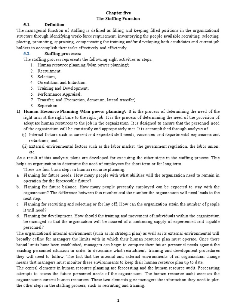 Staffing Function Guide | PDF | Leadership | Recruitment