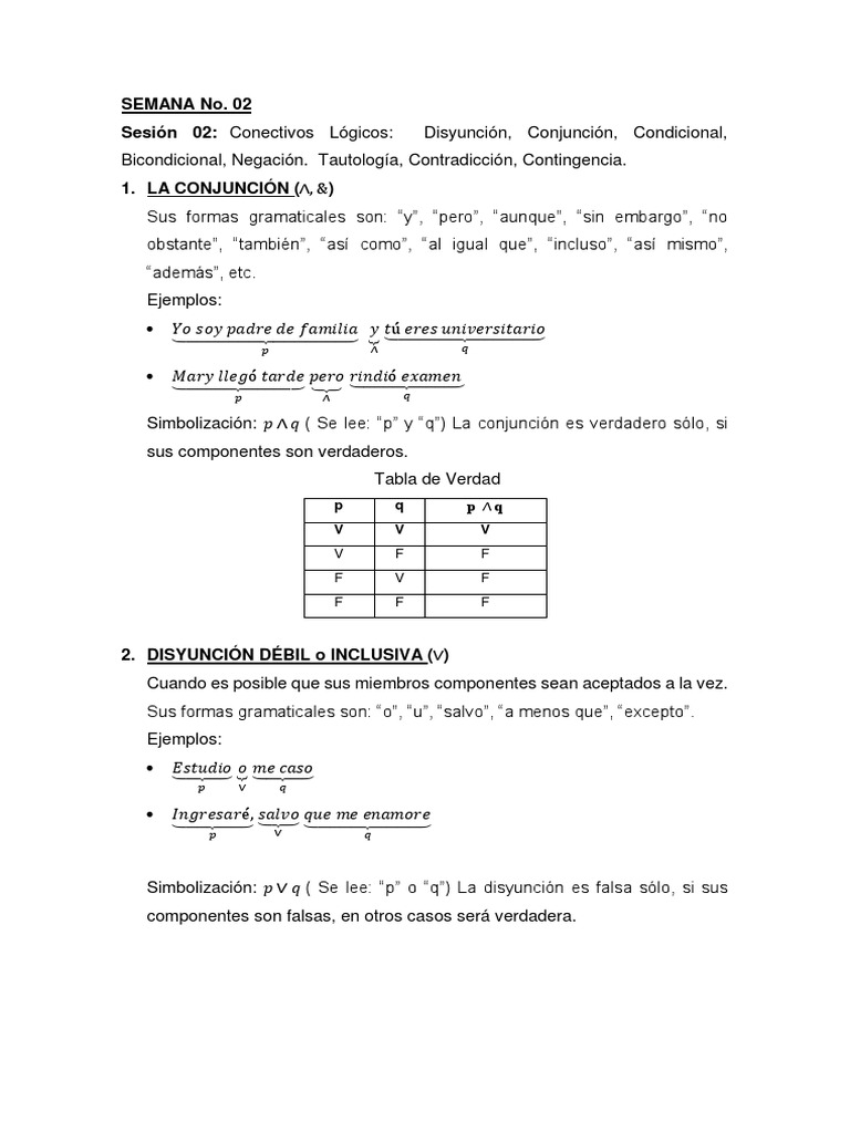 Modulo #02 de Matematica Basica | PDF | Si y solo si | Proposición
