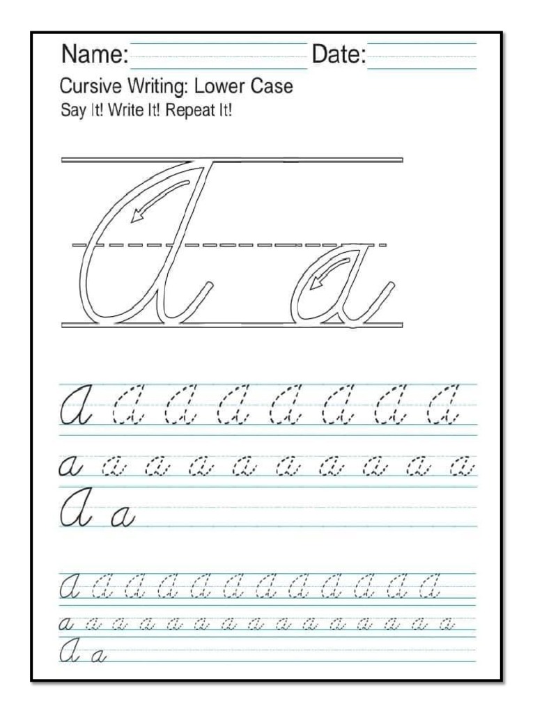 Tracing Cursive Letters | PDF