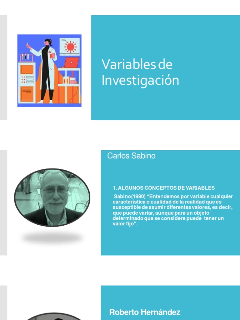 Variables De Investigación Pdf