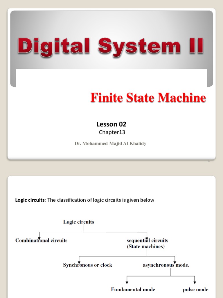 FSM Design for Digital Circuits | PDF | Models Of Computation ...