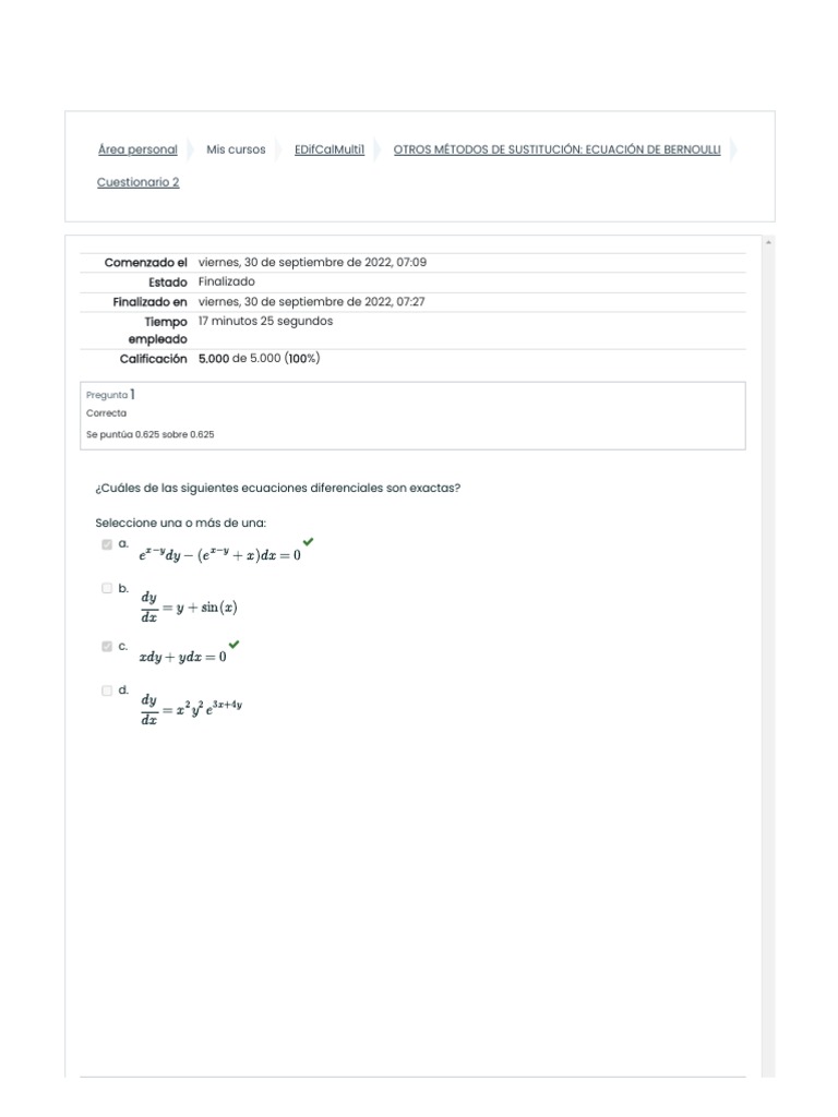 Ecuaciones Diferenciales 5 OCT | PDF | Ecuaciones | Álgebra