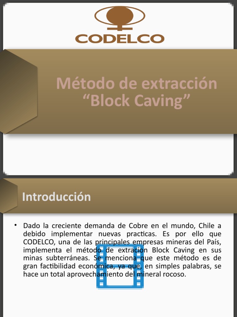 Codelco Block Caving | Descargar gratis PDF | Minería | Economias