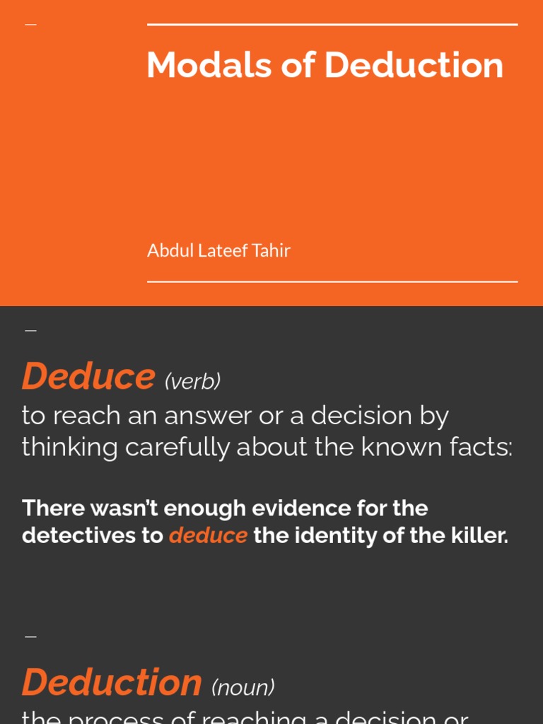 Modals of Deduction | PDF