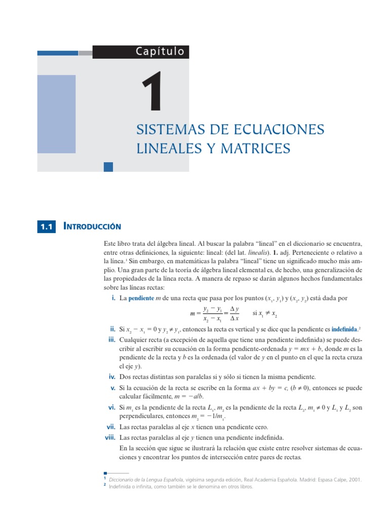 Sistemas de Ecuaciones Lineales y Matric | PDF | Ecuaciones | Matriz (Matemáticas)