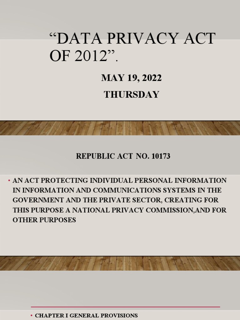 Data Privacy Act | PDF | Information Security | Information