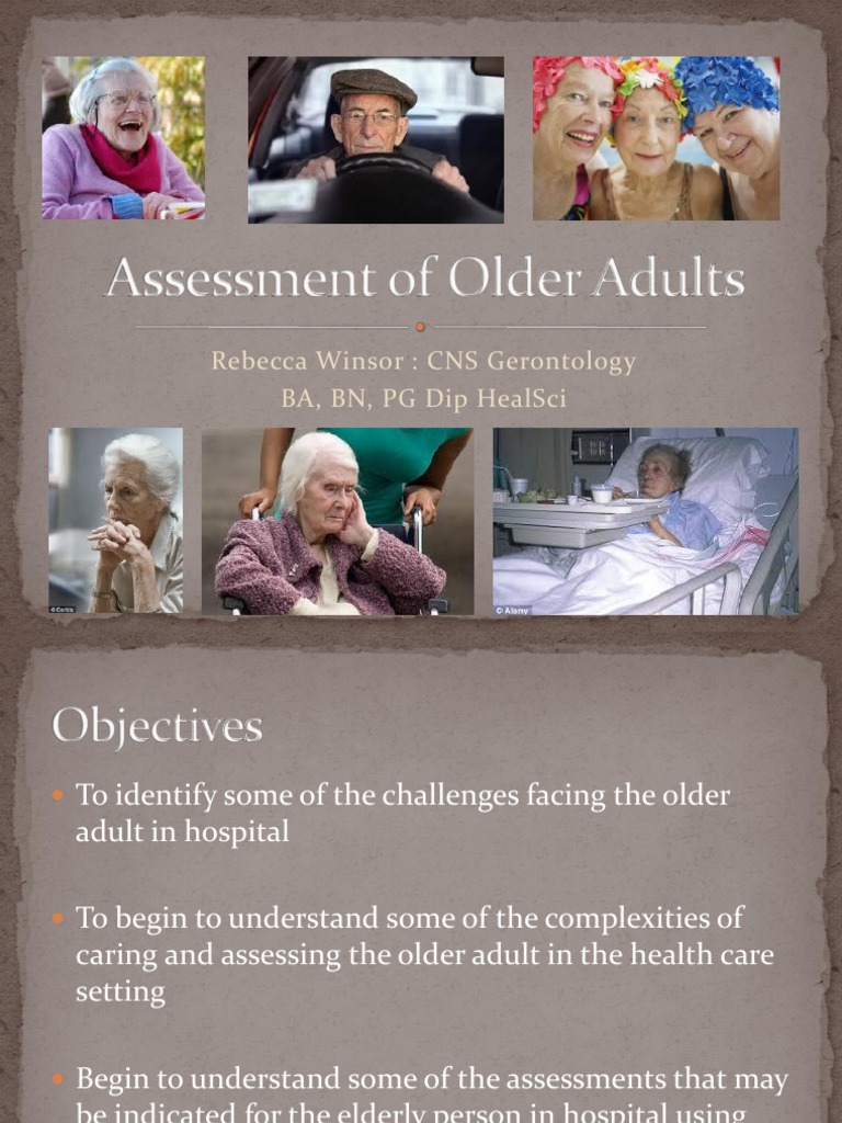 Assessment of Older Adults Powerpoint Rebecca Winsor | PDF | Geriatrics ...