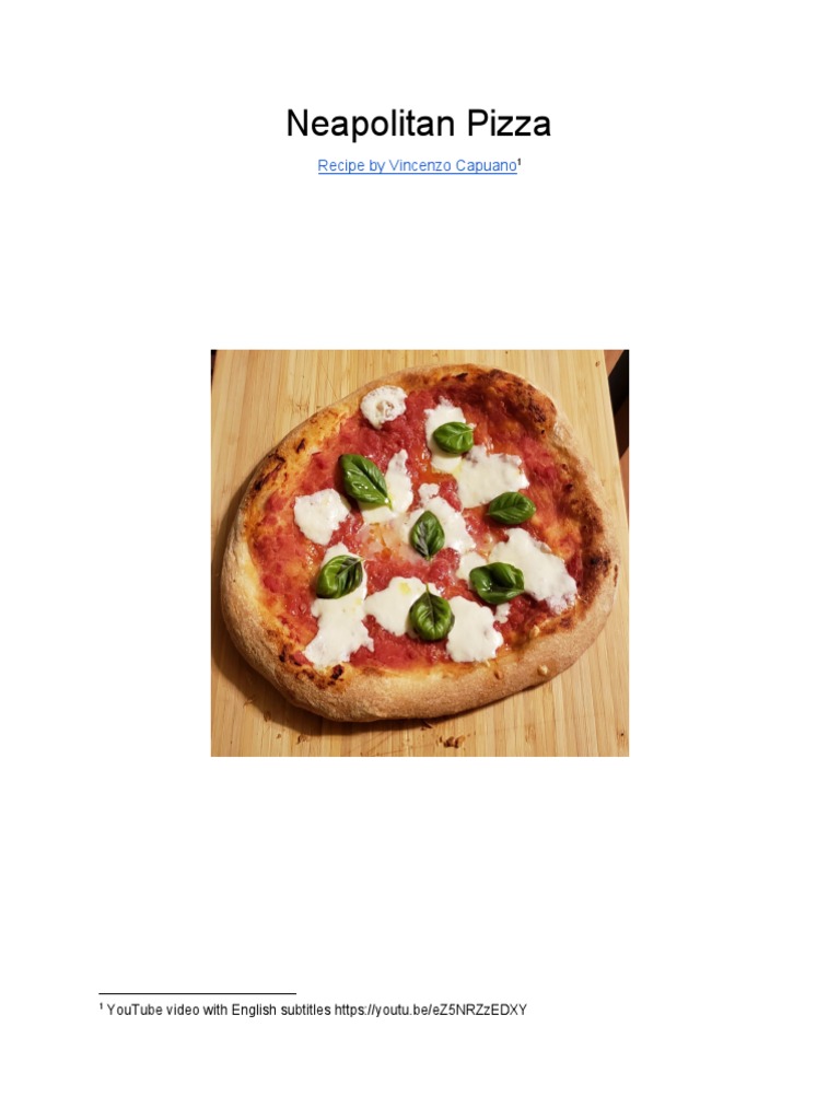 Neapolitan Pizza | PDF | Dough | Pizza
