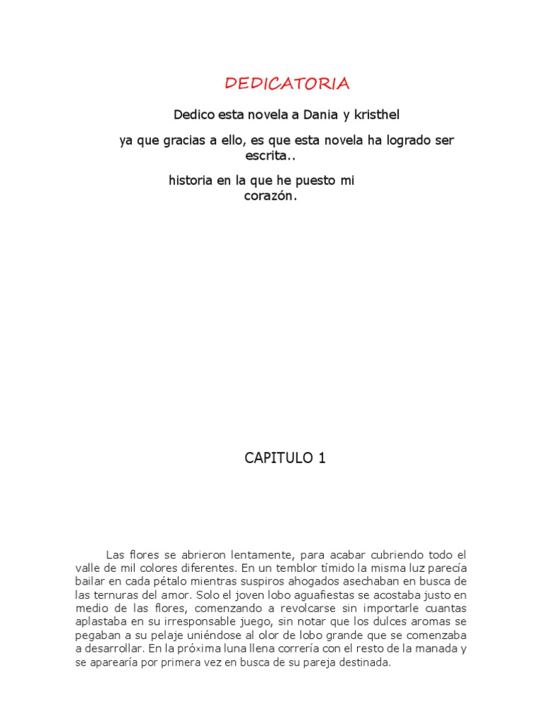 DEDICATORIA | PDF | Gatos