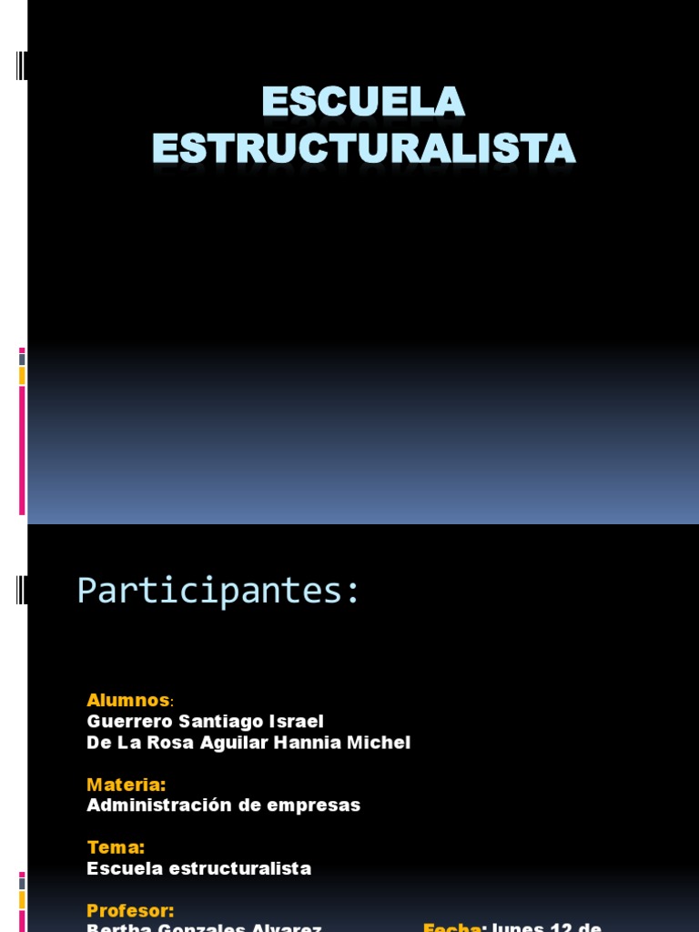 Escuela Estructuralizada Igs2 | PDF | Sociología | Negocios económicos