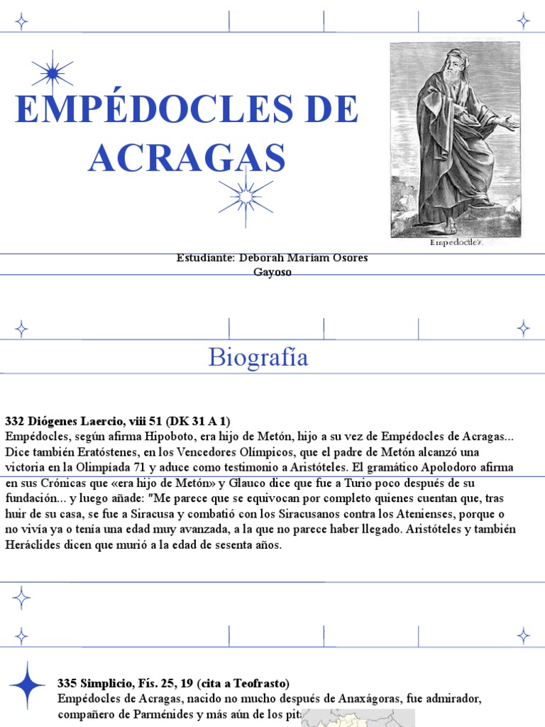 EMPÉDOCLES | PDF | Filosofía griega antigua