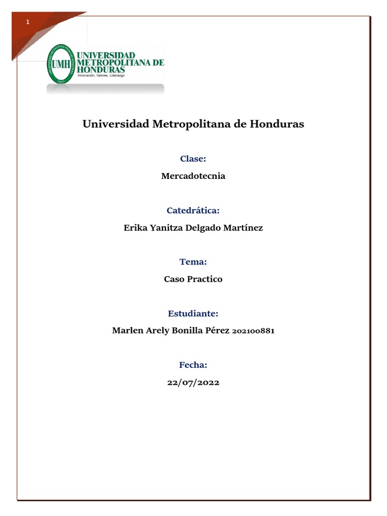 Caso Practico Mercadotecnia | PDF | Marketing | Publicidad
