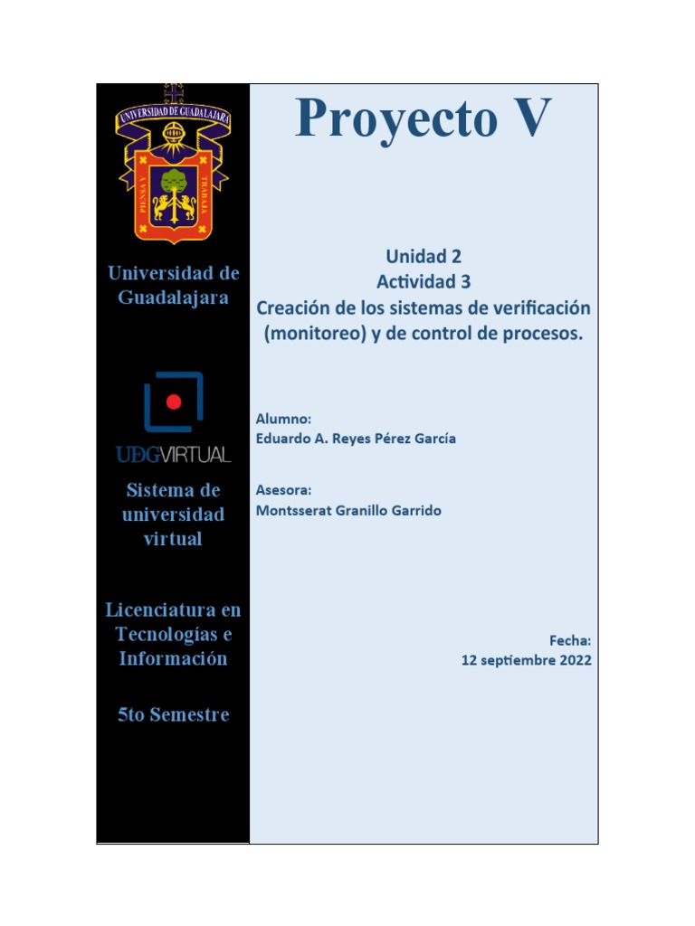 U2 - Act3 - Creación de Los Sistemas de Verificación | PDF | Ingeniería de software ...