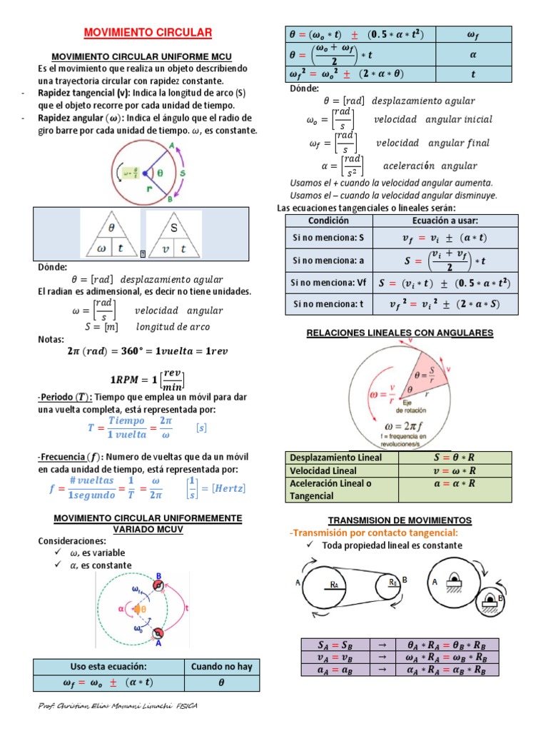 Movimiento Circular | PDF | Velocidad | Aceleración