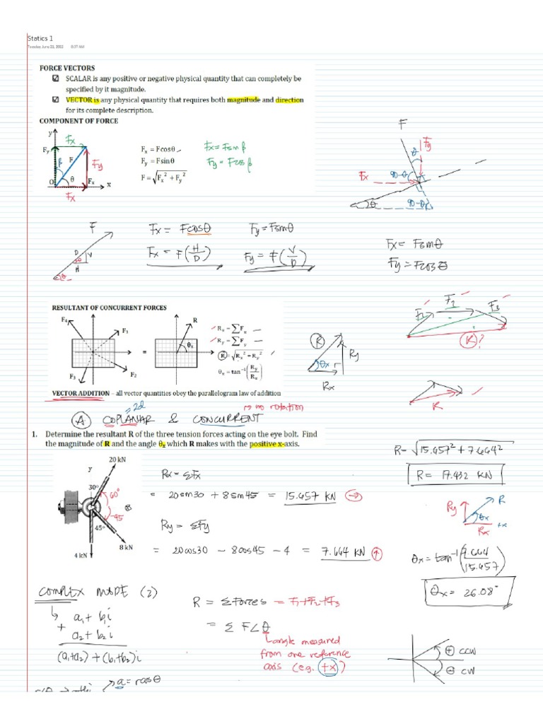 Statics 1 | PDF