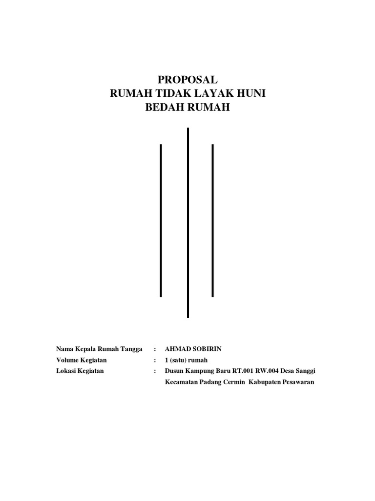 Proposal Bedah Rumah A.sobirin-1 | PDF
