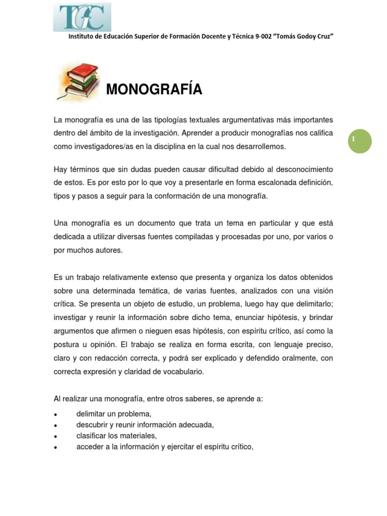 La Monografia | PDF | Información | Bibliografía