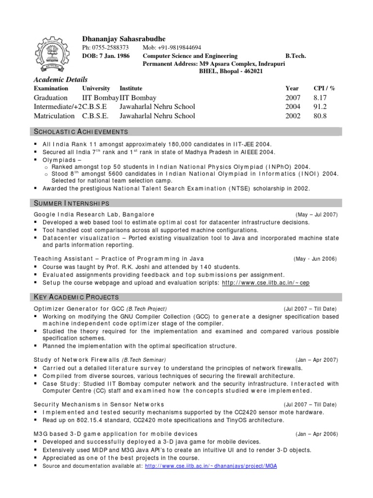 Dhananjay Resume | PDF | Application Programming Interface | Computer Network
