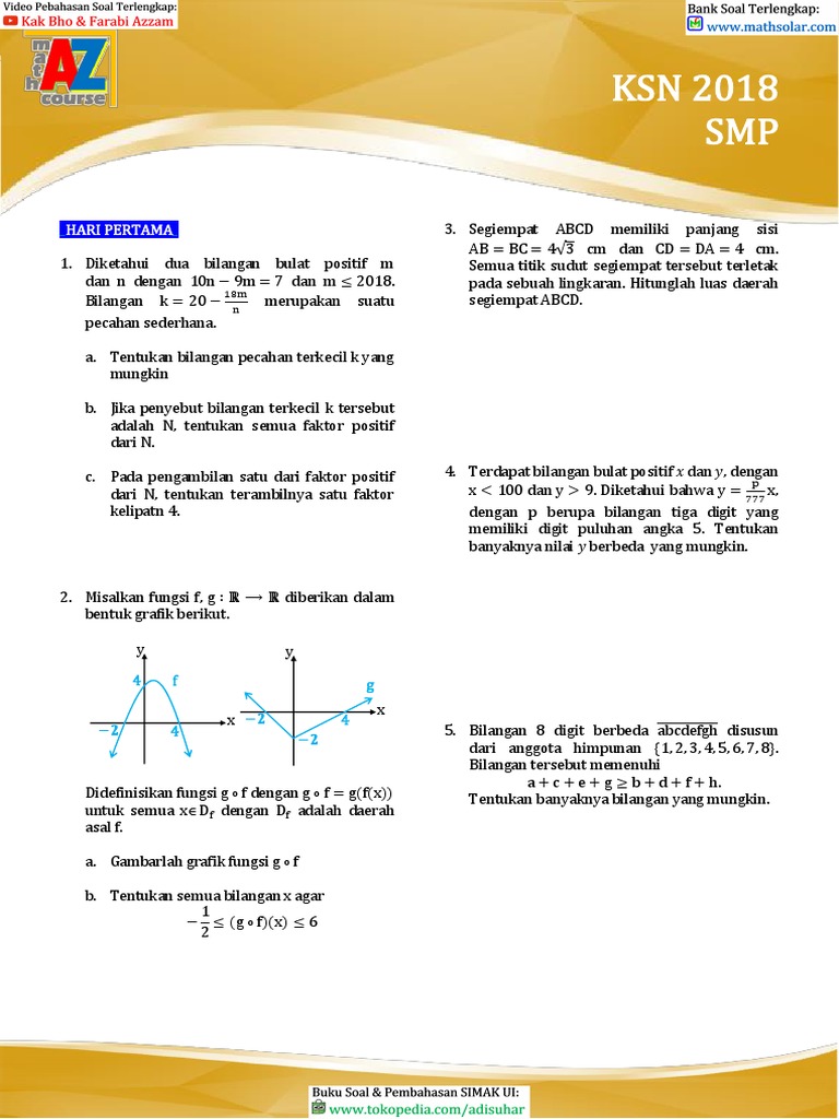 KSN SMP 2018 - Matematika | PDF