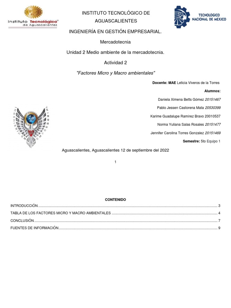 Tabla de Micro y Macro | PDF | Marketing | Business