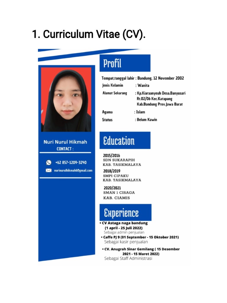 CV Nuri Nurul Hikmah | PDF