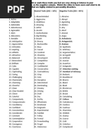 NPC Personality Traits | PDF | Psychiatry | Emotions