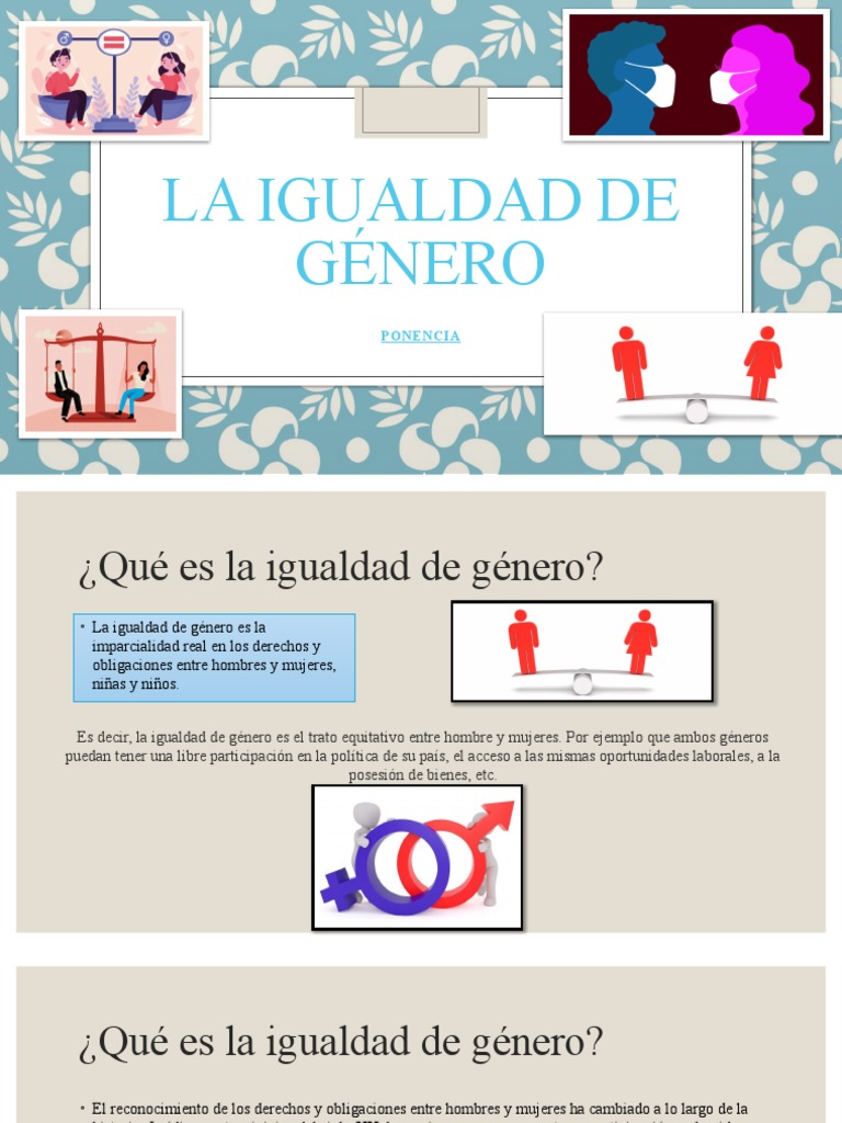 La Igualdad de Género | PDF | Estudios de género | Igualdad de género