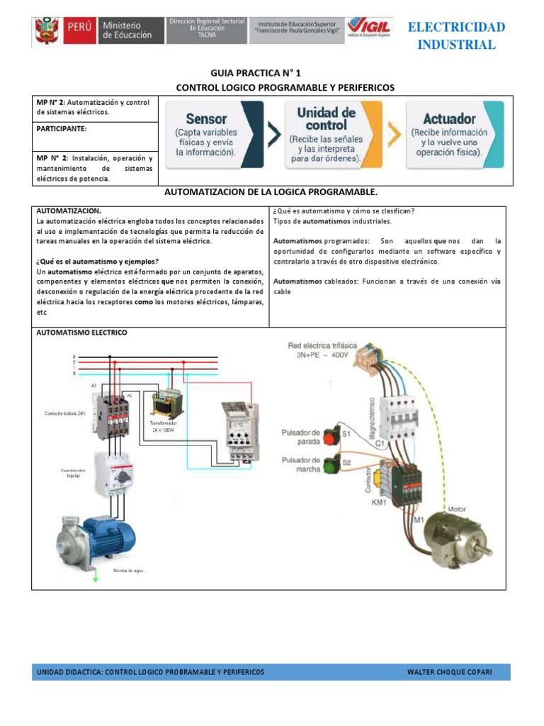 1-Practica PLC y Perifericos. | PDF | Automatización | Relé