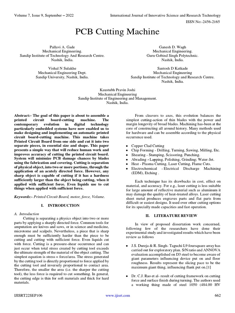 PCB Cutting Machine | PDF | Belt (Mechanical) | Printed Circuit Board