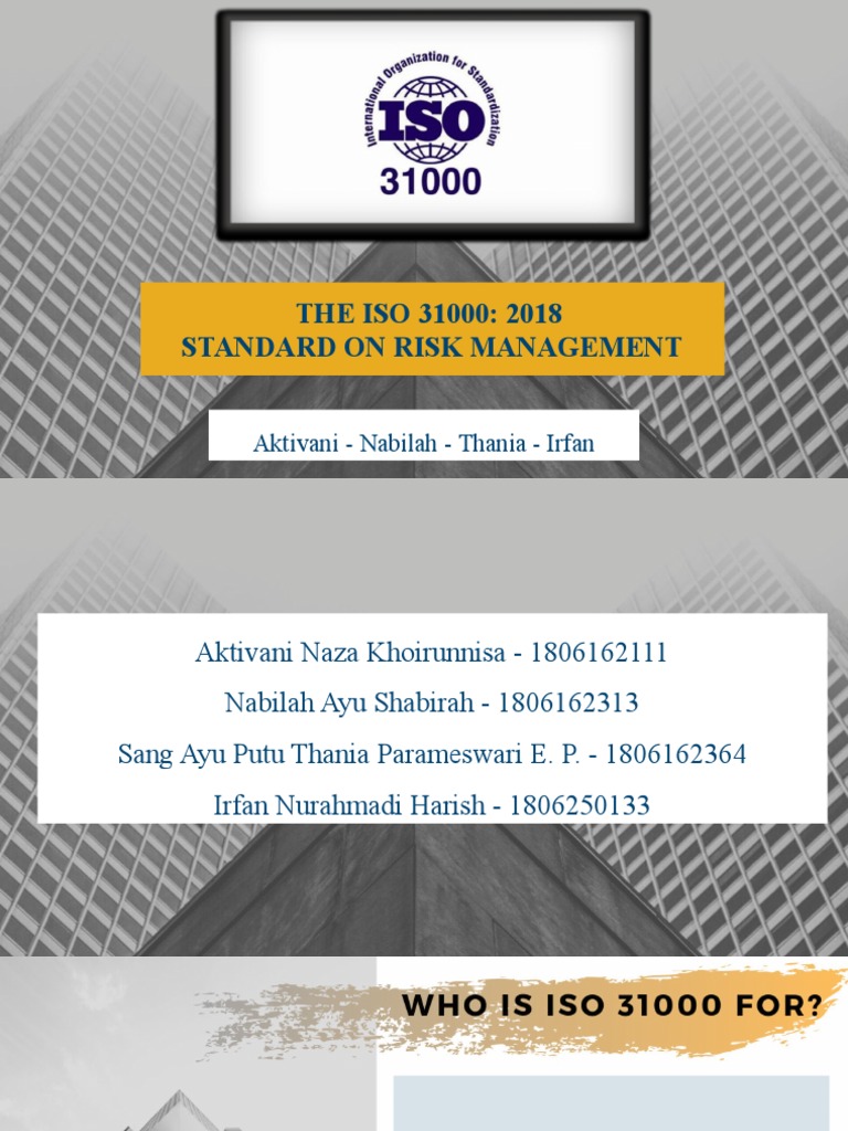 Laporan Risiko Sesuai ISO 31000:2018 | PDF | Karier & Perkembangan