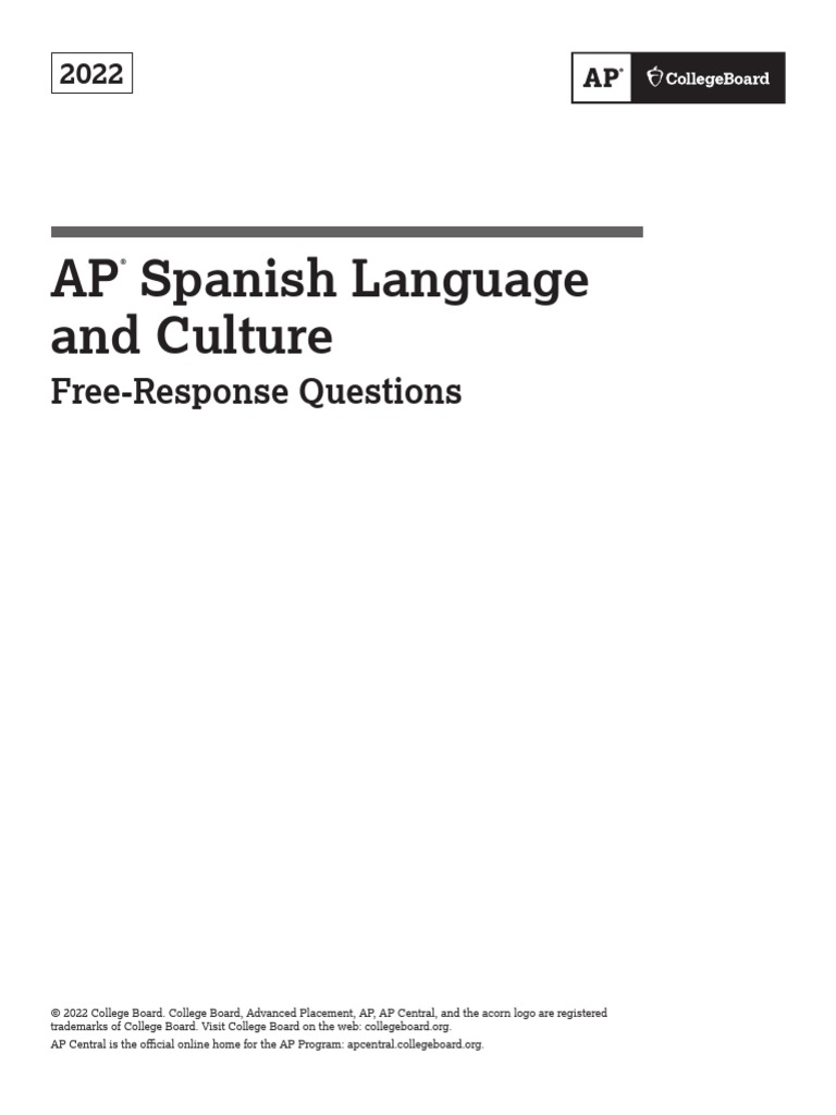 Ap22 FRQ Spanish Language | PDF