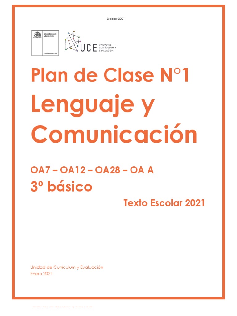 Plan de Clase #1 Texto Escolar 2021 | PDF | Plan de estudios | Evaluación