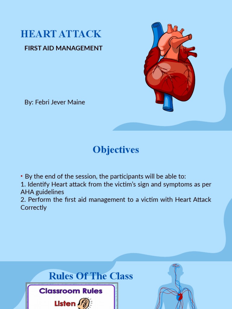 First Aid for Heart Attack Management | PDF