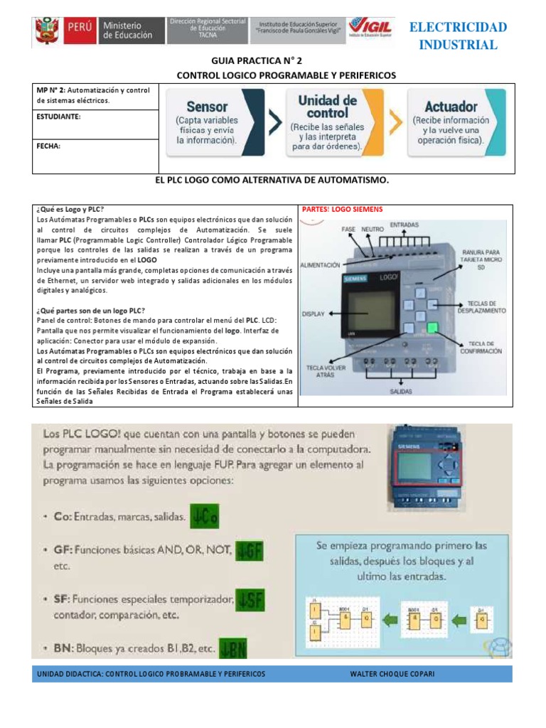 2-Practica PLC y Perifericos. | PDF | Controlador lógico programable | Automatización